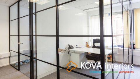 Industrial Style Black Framed Partition - Kova