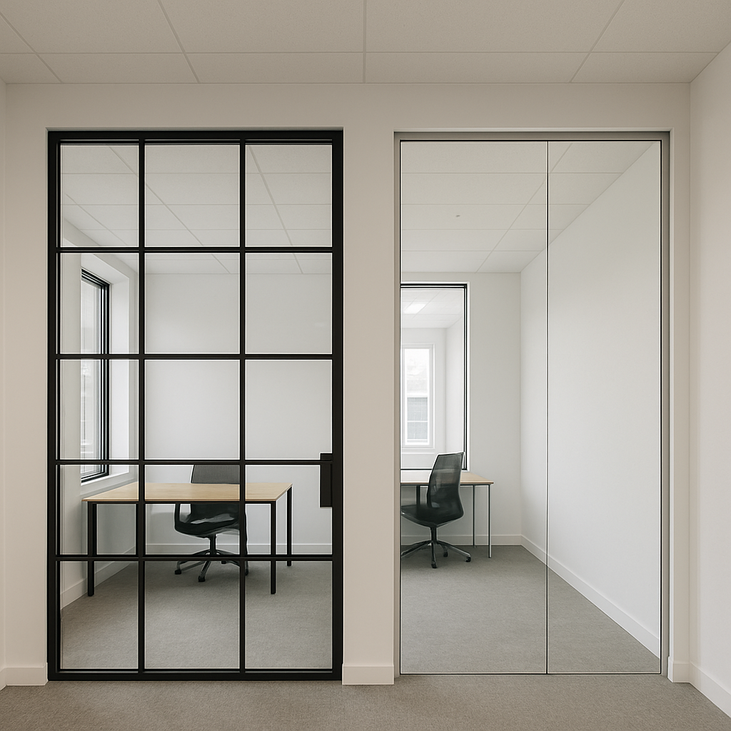 Frameless vs. Framed Office Glass Partitions | Kova Partitions