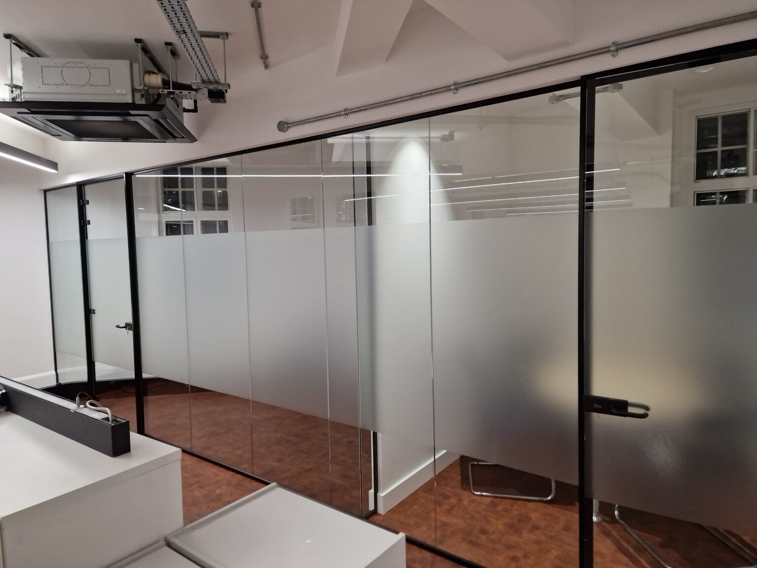 Frosted Glass vs. Sandblasted Glass | Kova Partitions